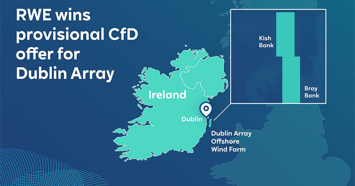 RWE welcomes Dublin Array’s success in Ireland’s first offshore wind ...